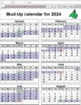 Mud Up Calendar Rotational Planner Sheet for Oilfield Personnel‎
